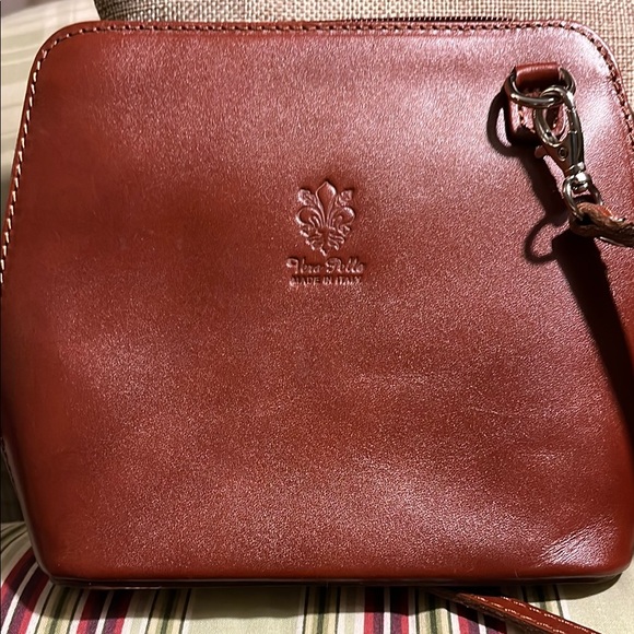 Vera Pelle | Bags | Vera Pelle Brown Leather Crossbody Bag | Poshmark